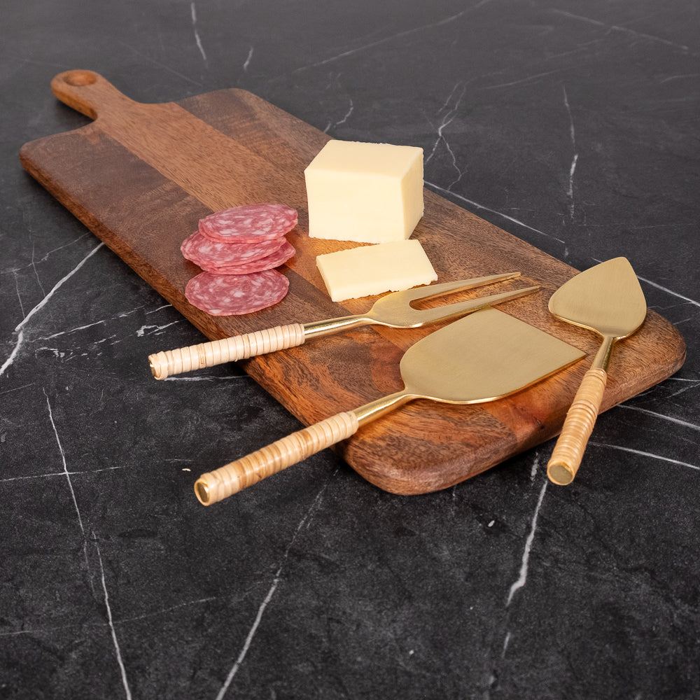 Rattan Wrapped Cheese Servers – Sticki Icki